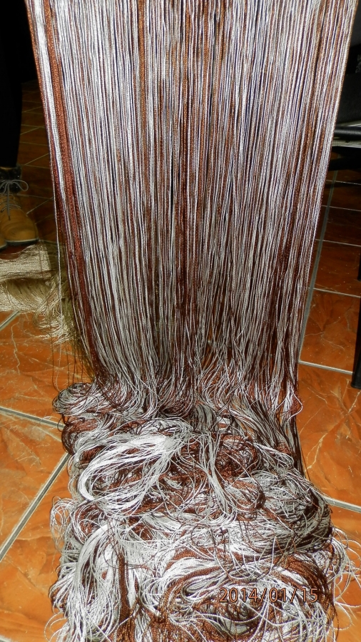 Perdea Ate-franjuri Alb & Wenge, Otto House