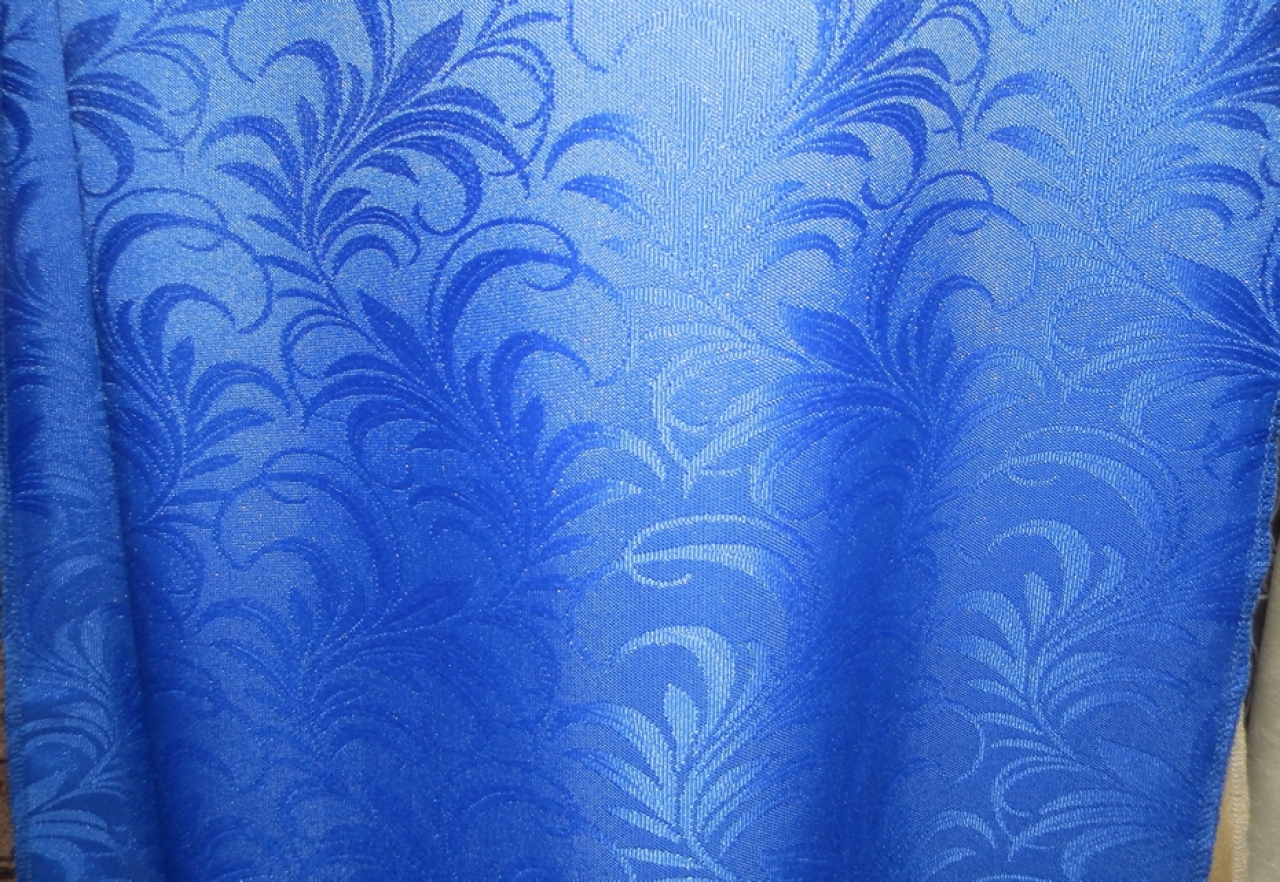 Draperie Albastra Cu Model Frunza De Feriga, Otto House