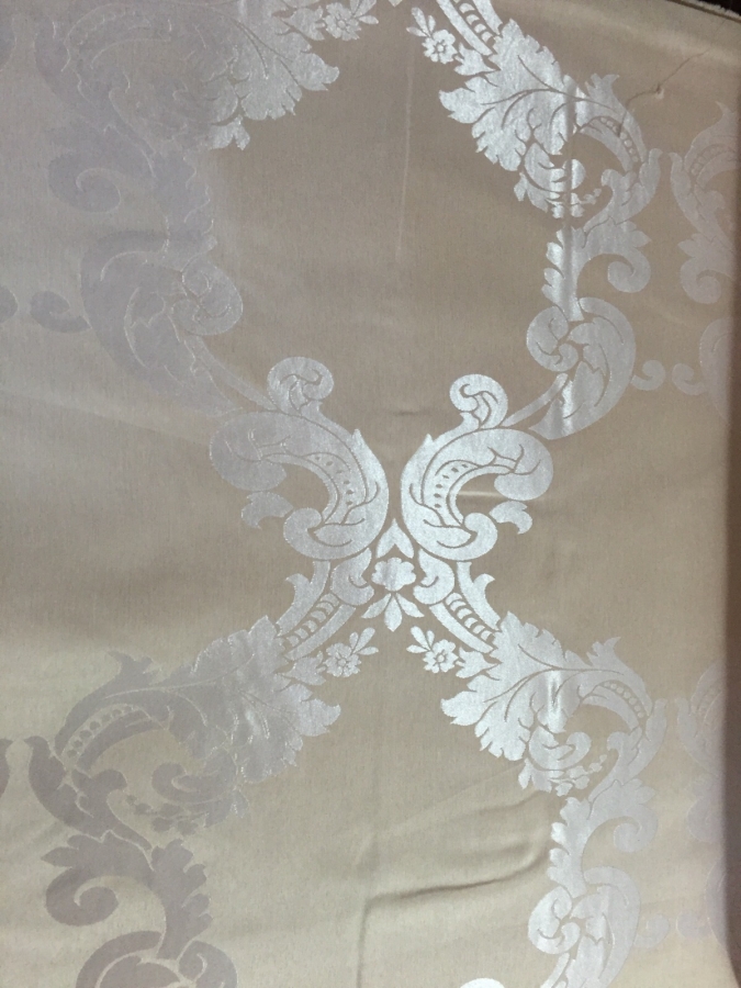 Draperie Crem-piersica Cu Model Frunze, Otto House