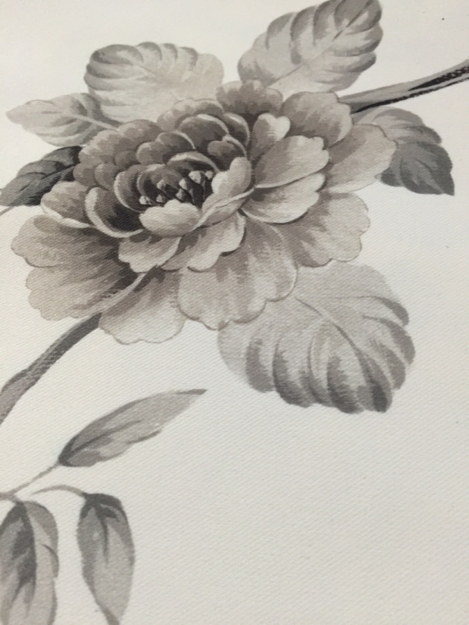 Draperie Vintage Cu Trandafiri Gri Si Indigo, Otto House