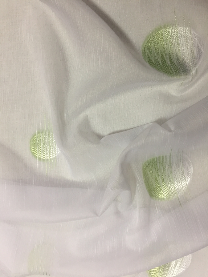 Perdea Sable Alba Cu Buline Verzi, Otto House